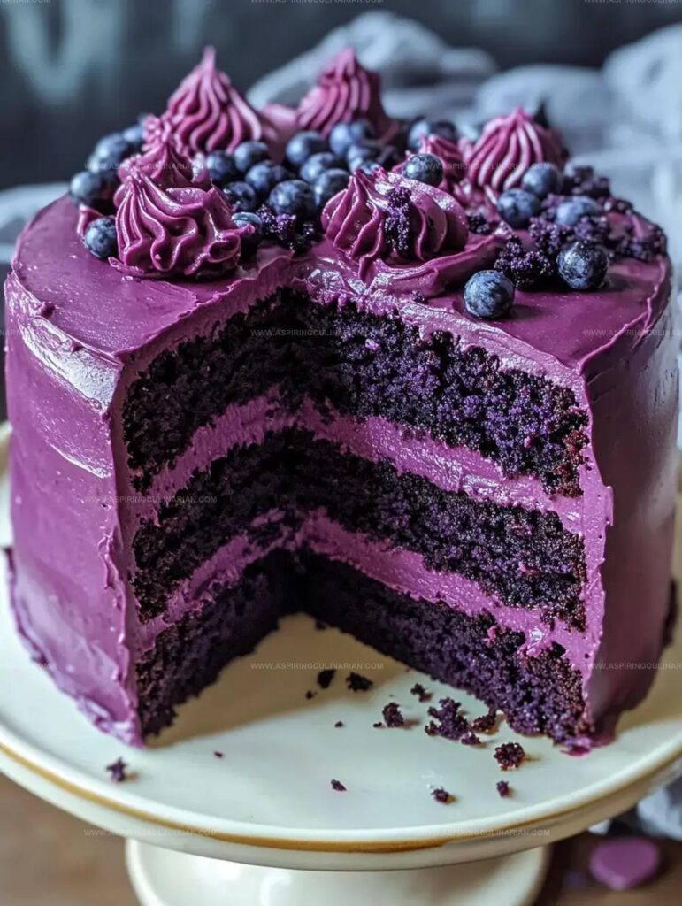 The Dreamy Purple Velvet Cake Recipe with Silky White Chocolate ...