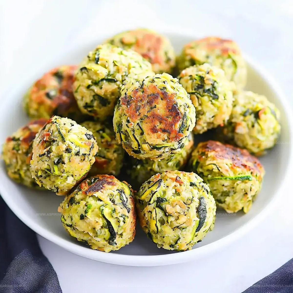 Crispy Baked Zucchini Balls Recipe: Savory Snack Magic - Aspiring ...
