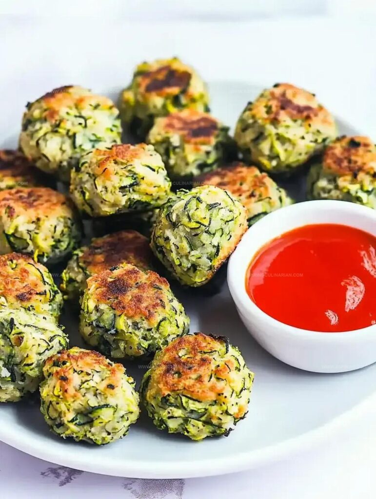 Crispy Baked Zucchini Balls Recipe: Savory Snack Magic - Aspiring ...