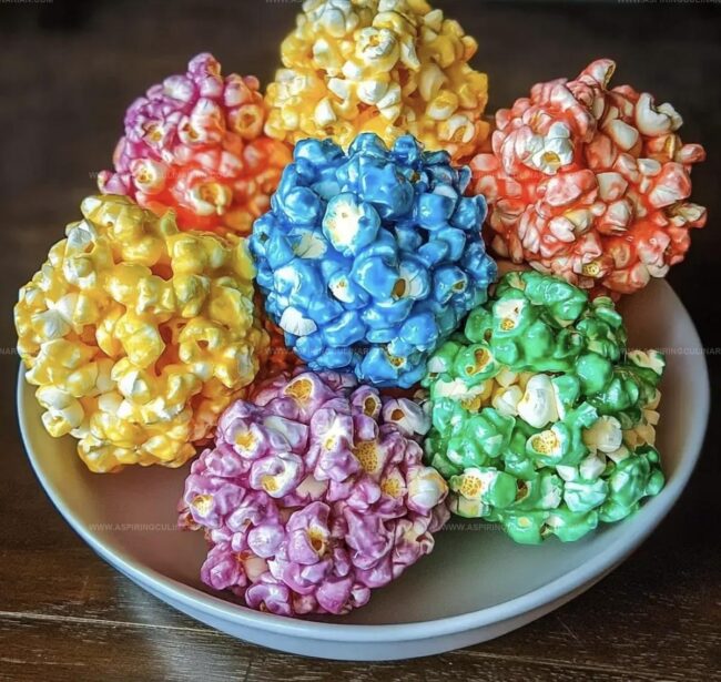 Quick & Colorful Rainbow Popcorn Balls Recipe for Sweet Fun - Aspiring ...