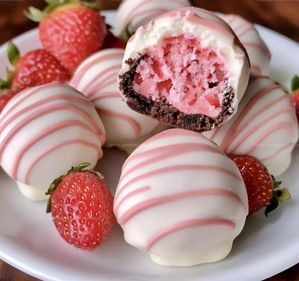 Sweet Strawberry Shortcake Oreo Balls Recipe: Heavenly Bites - Aspiring ...