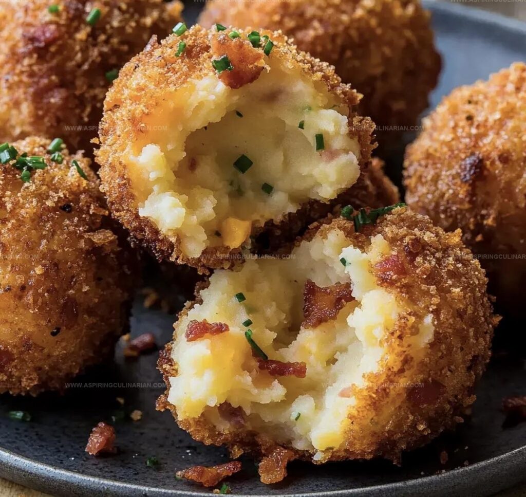 Crispy Golden Fried Mashed Potato Balls Recipe for Comfort Food ...