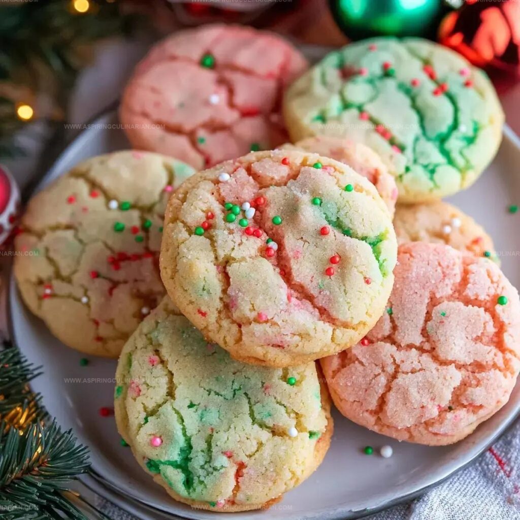 The Jolliest Christmas Sprinkle Pudding Cookies Recipe Ever - Aspiring ...
