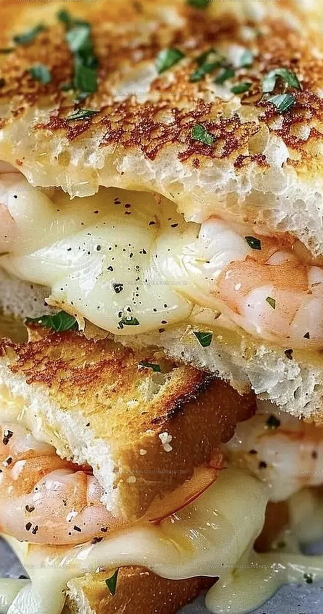 Easy Cheesy Garlic Bread Shrimp Grilled Cheese Recipe for Dinner ...