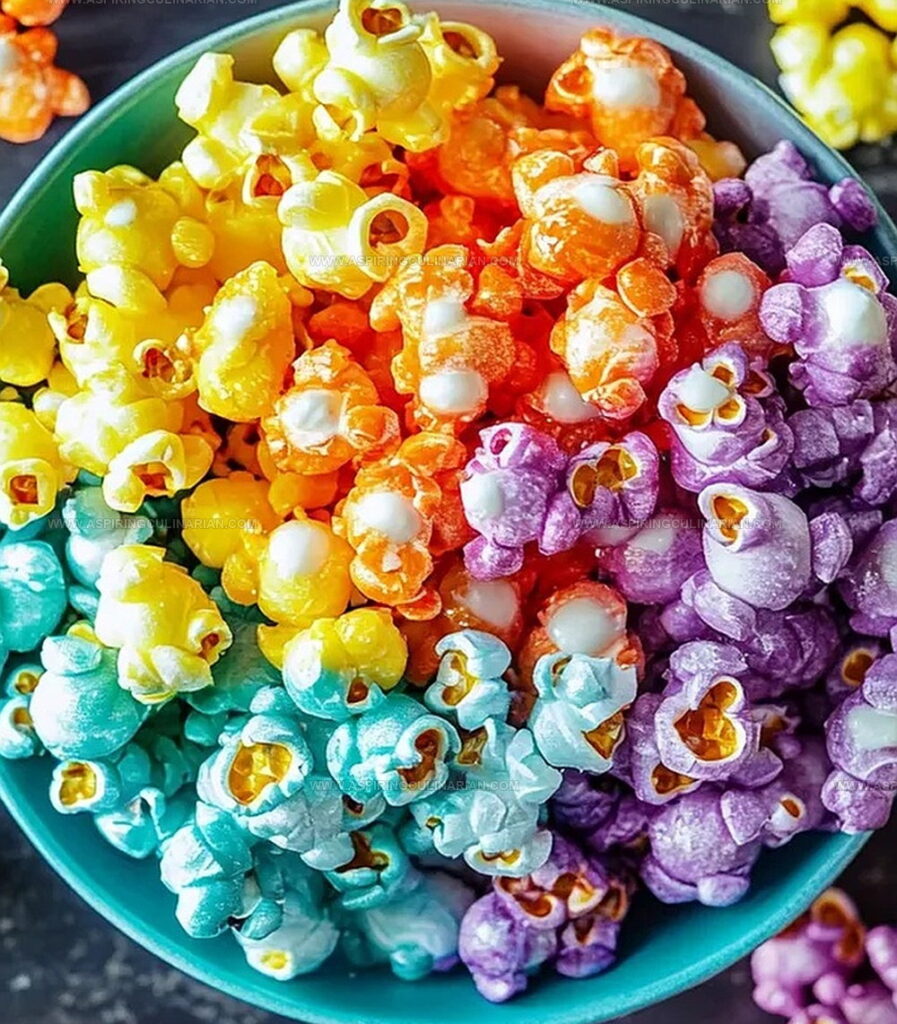 Colorful Candied Rainbow Popcorn Recipe: A Sweet Treat Magic - Aspiring ...