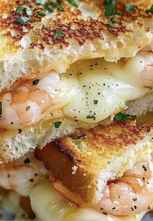 Easy Cheesy Garlic Bread Shrimp Grilled Cheese Recipe for Dinner ...