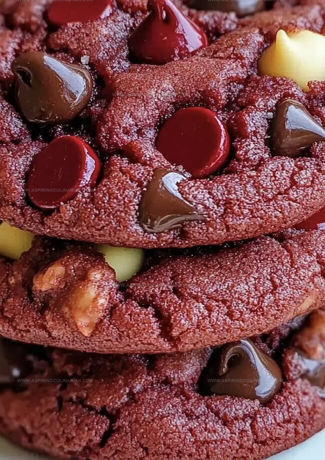 The Most Divine Red Velvet Gooey Butter Chocolate Chip Cookies Recipe ...