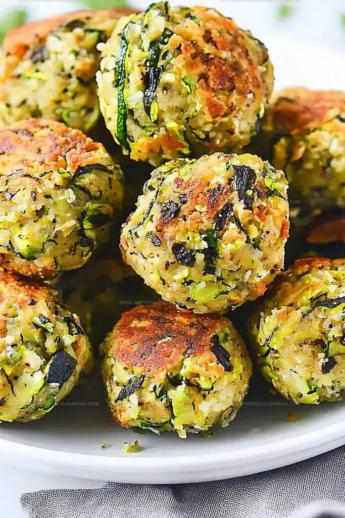 Crispy Baked Zucchini Balls Recipe: Savory Snack Magic - Aspiring ...