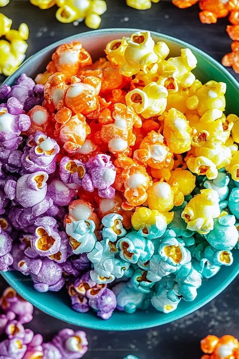 Colorful Candied Rainbow Popcorn Recipe: A Sweet Treat Magic - Aspiring ...