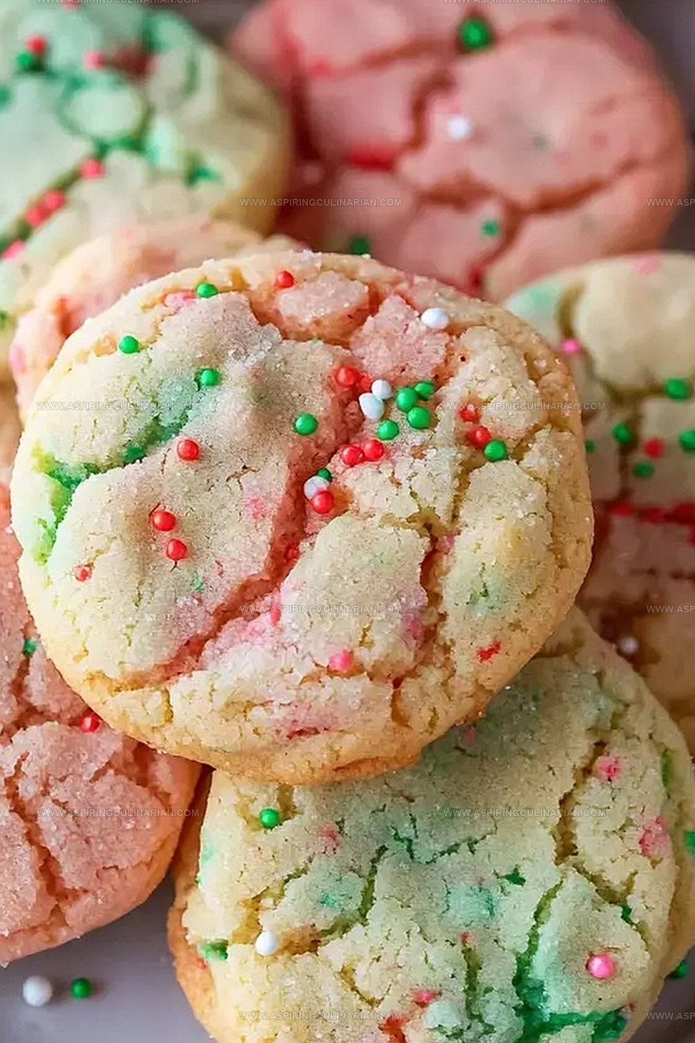 The Jolliest Christmas Sprinkle Pudding Cookies Recipe Ever - Aspiring ...